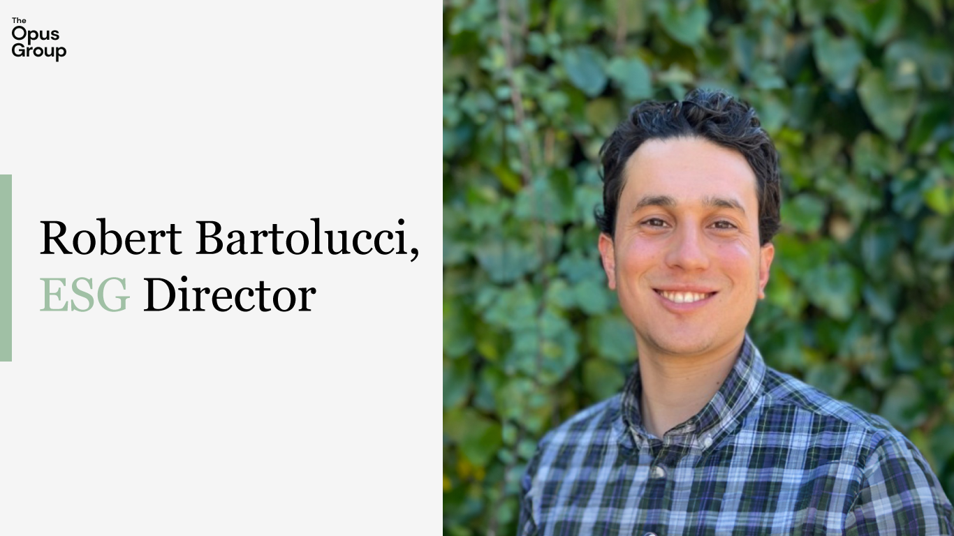 The Opus Group Hires ESG Director, Robert Bartolucci | The Opus Group