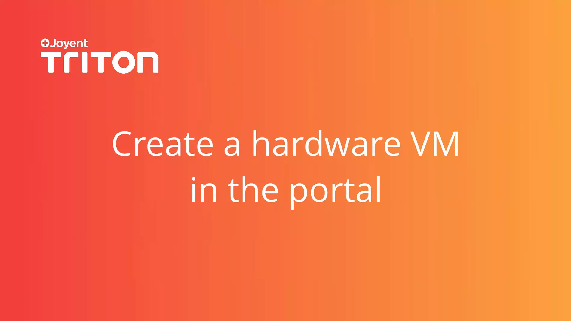 Create instances with Windows HVM | Triton DataCenter