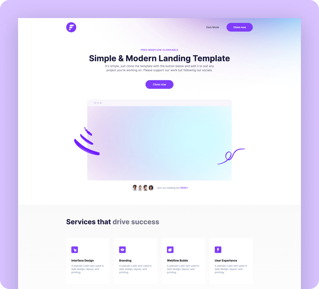 Saas template 4 for Webflow | Webflow Templates