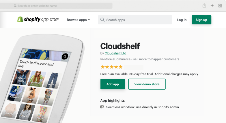 Cloudshelf - in-store eCommerce