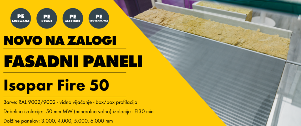 NOVO NA ZALOGI - ognjevarni fasadni panel ISOPAR FIRE