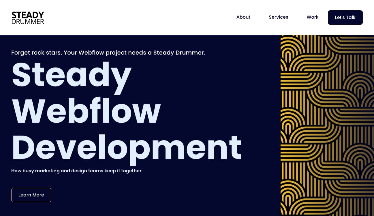 Steady Drummer Webflow Development and Support