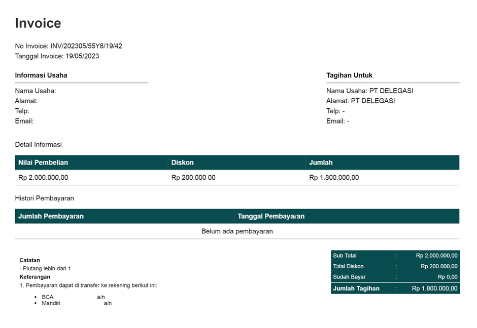 Del Invoice: Download atau Print Invoice dengan Lebih Mudah