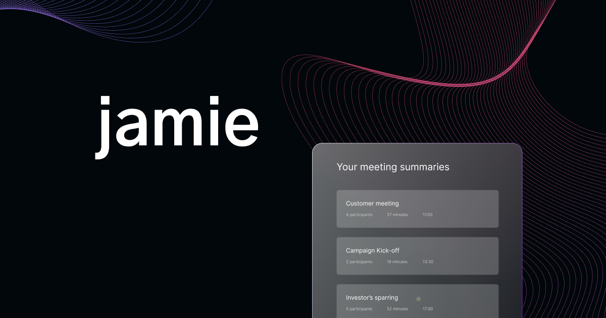 jamie - AI Notetaker for Meeting Notes & Automated Action Items