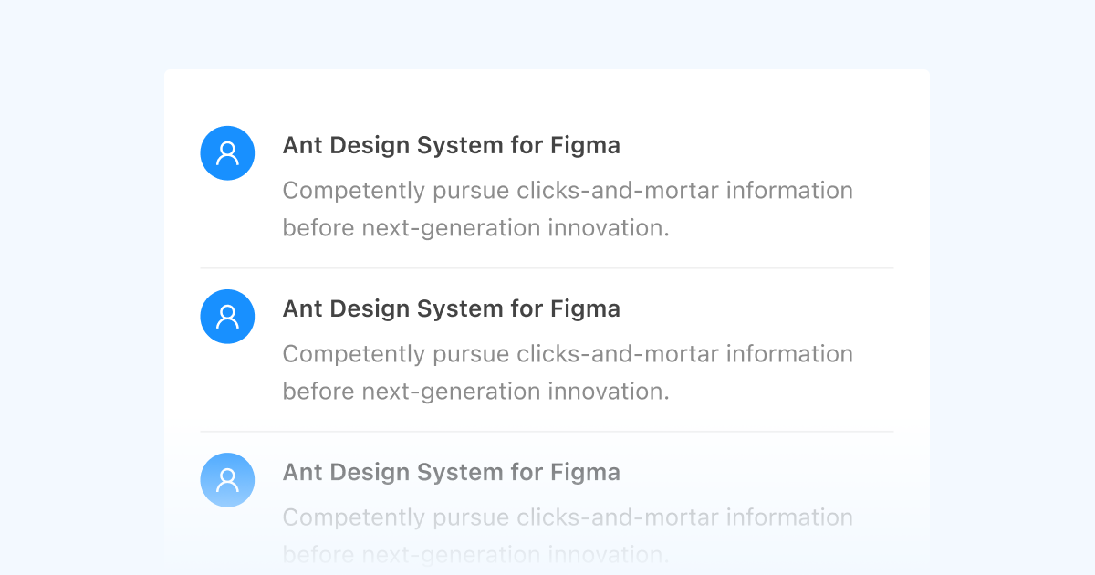 Figma List Component | Ant Design System for Figma