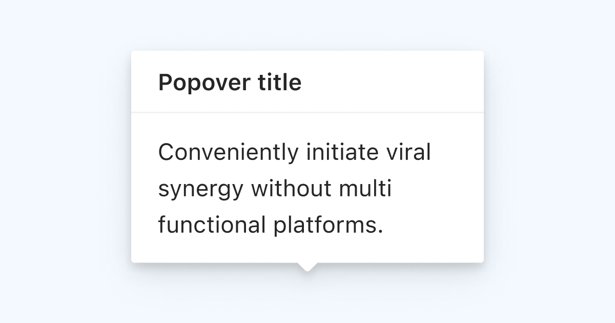 Figma Popover Component | Ant Design System for Figma