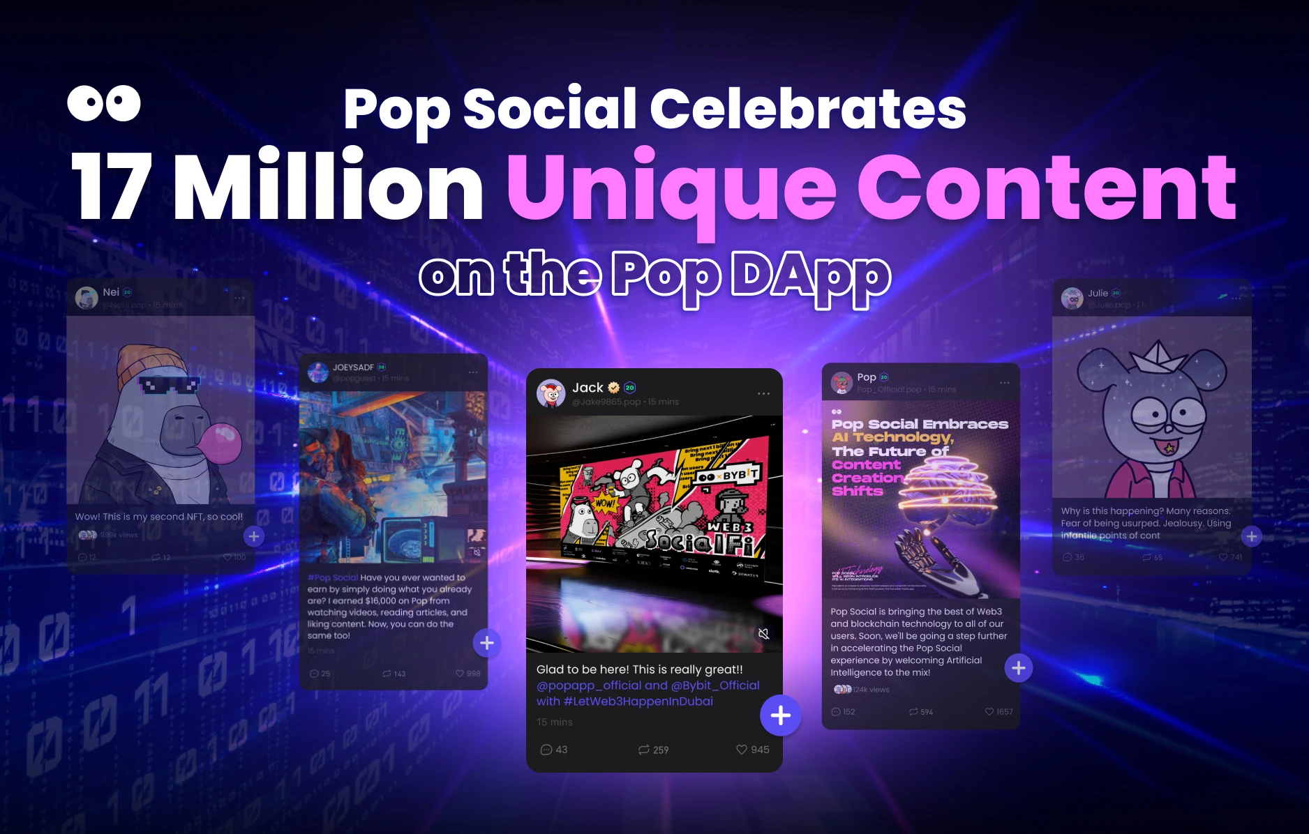 Pop Social Celebrates 17 Million Unique Content on the Pop DApp