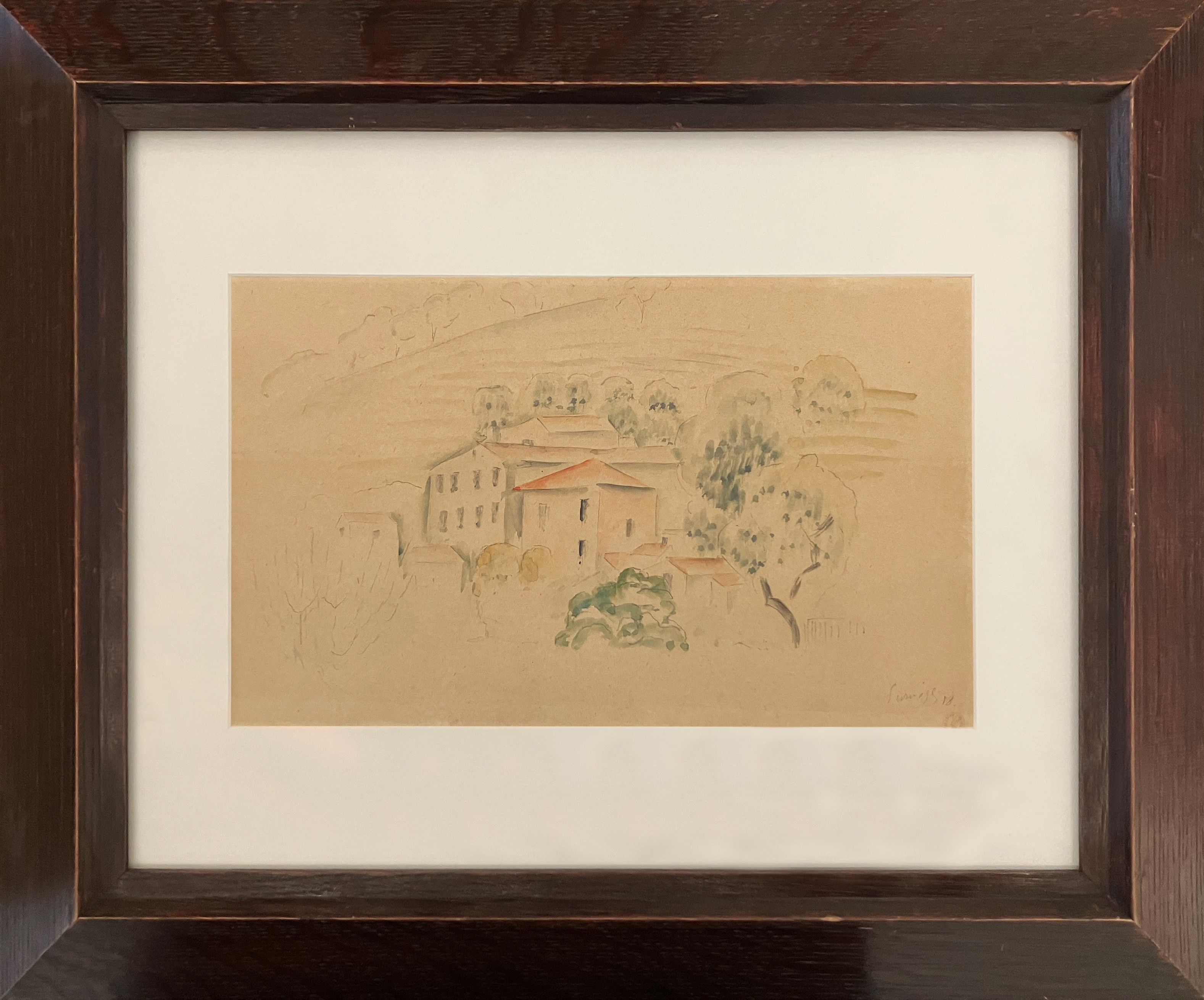 Leopold Survage - "Paysages aux toits rouges " | Galerie AB