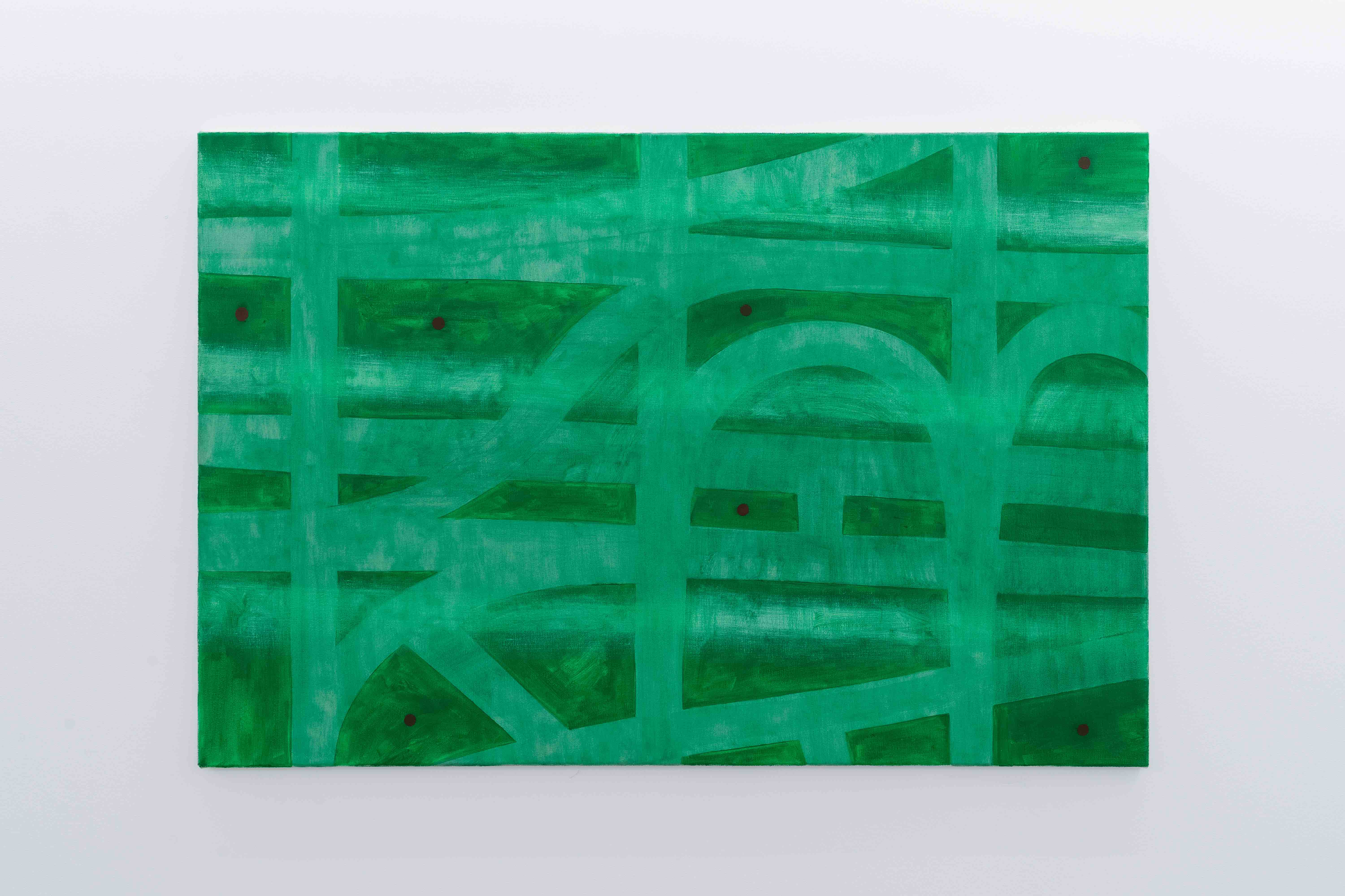 Untitled (green drawing, red dots), Max Ruf | Lo Brutto Stahl