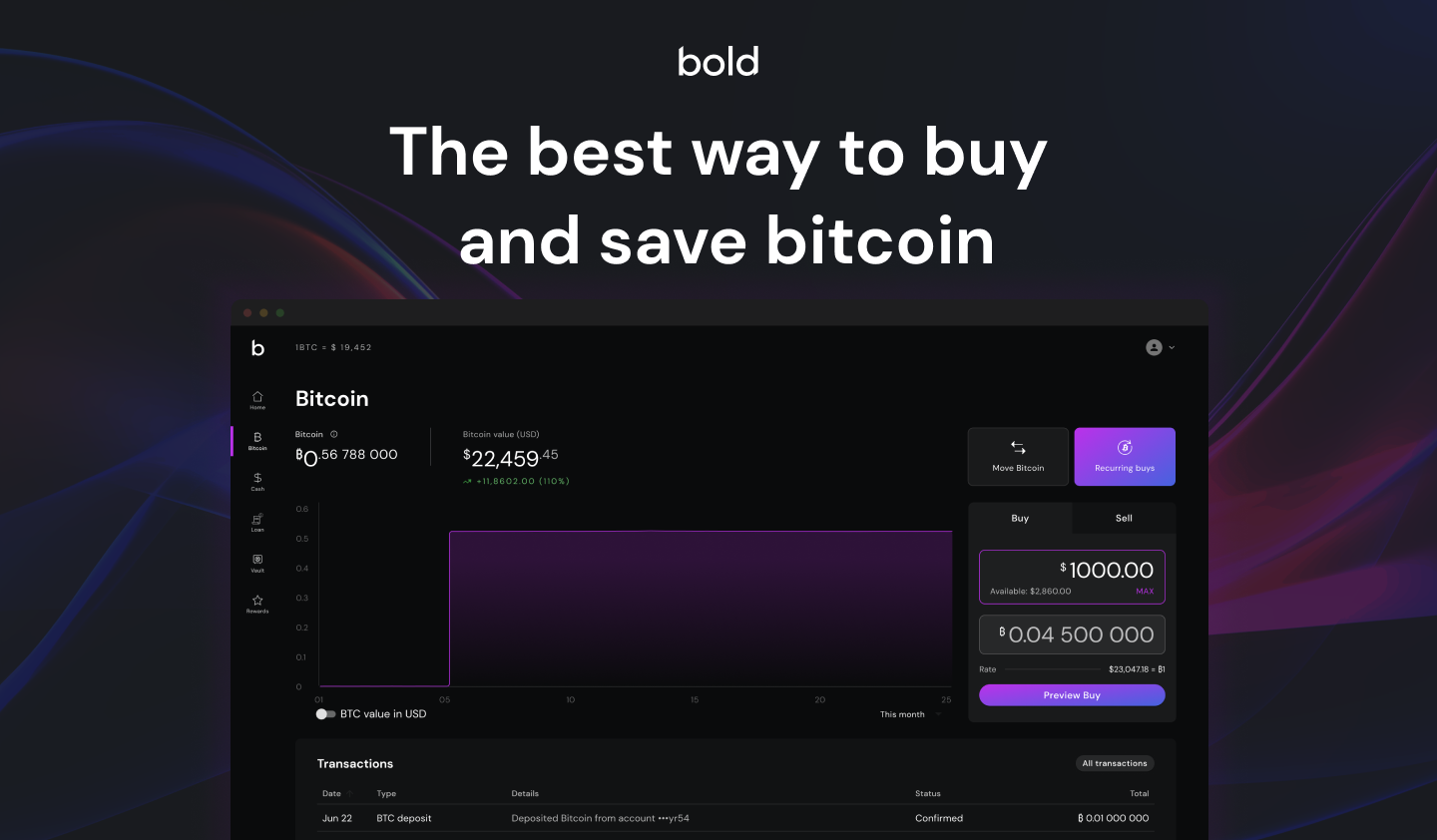 Bold - The best way to buy and save bitcoin