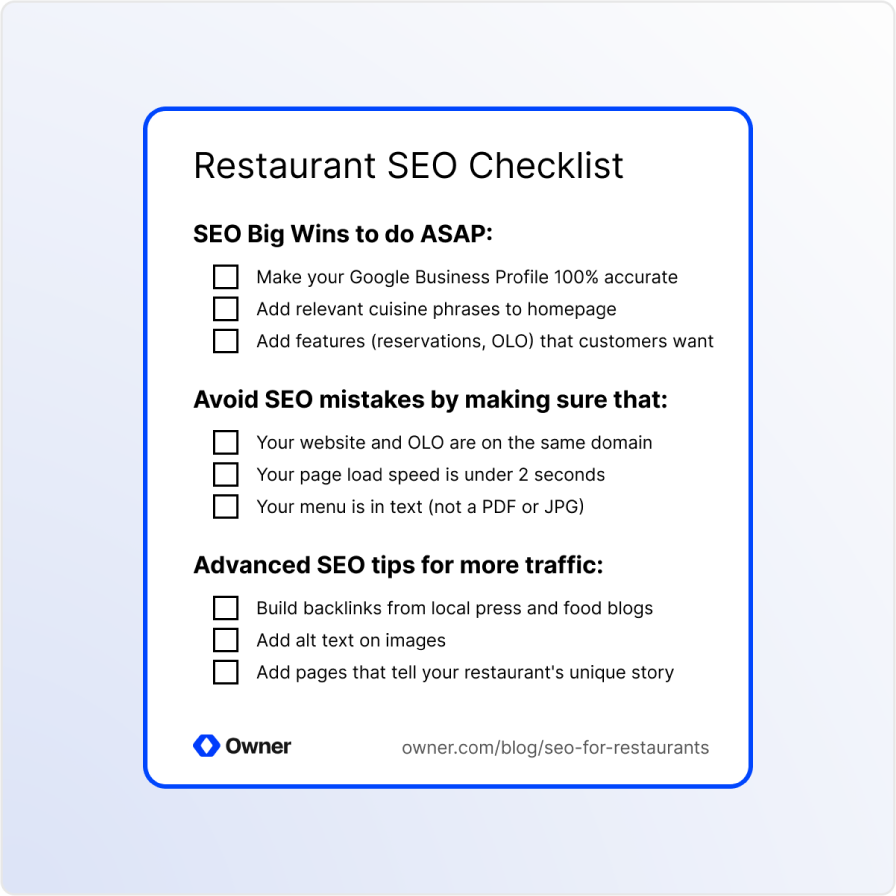 Restaurant SEO is Easier Than You Think (3 Big Wins)