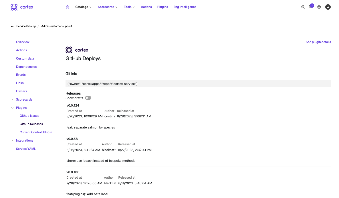 Quickstart reporting in Cortex | Cortex