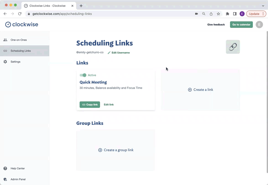 Simplify external scheduling with group links | Clockwise
