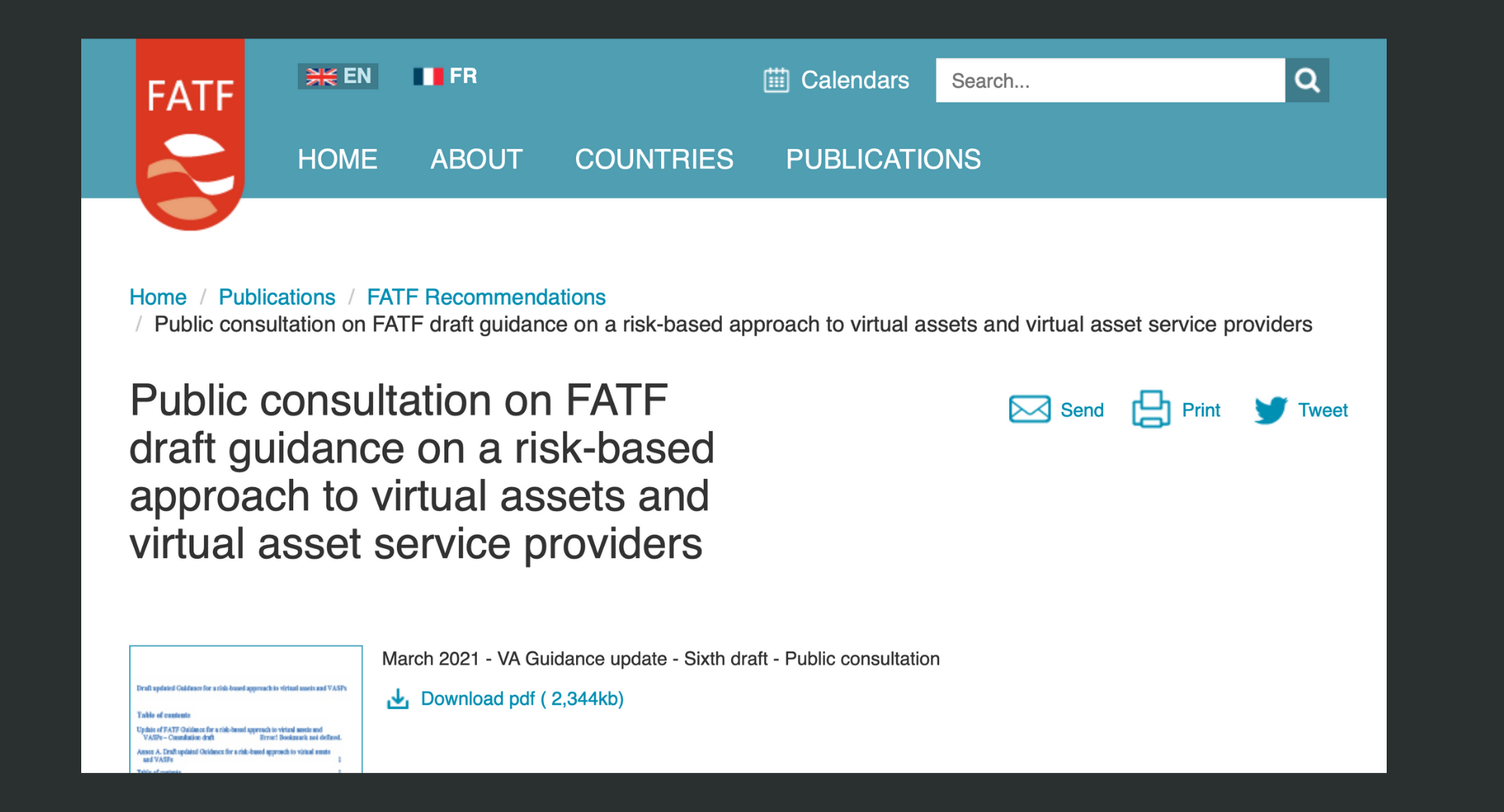 FATF revised VA & VASP guidance consultation response | XReg Consulting