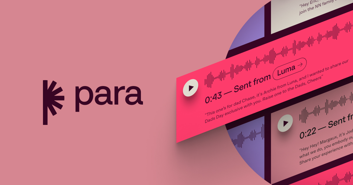 Para | Personalized Voice Messaging for Pioneering Brands