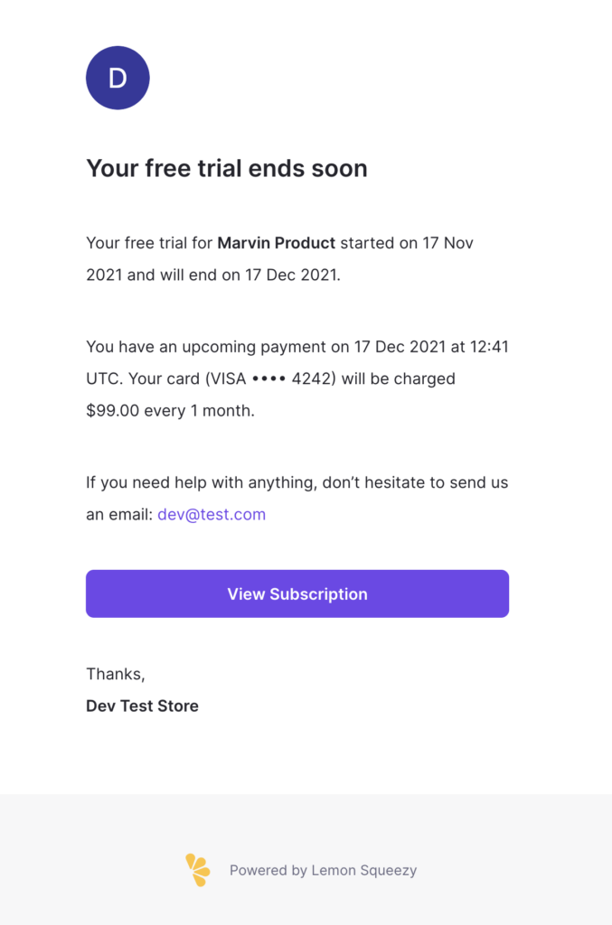 New: Add Trials to Subscriptions • Lemon Squeezy