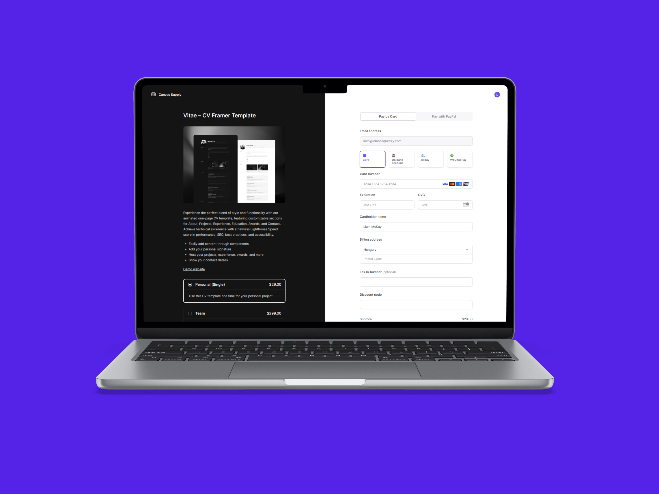 Canvas Supply achieved a 94% revenue boost with Lemon Squeezy