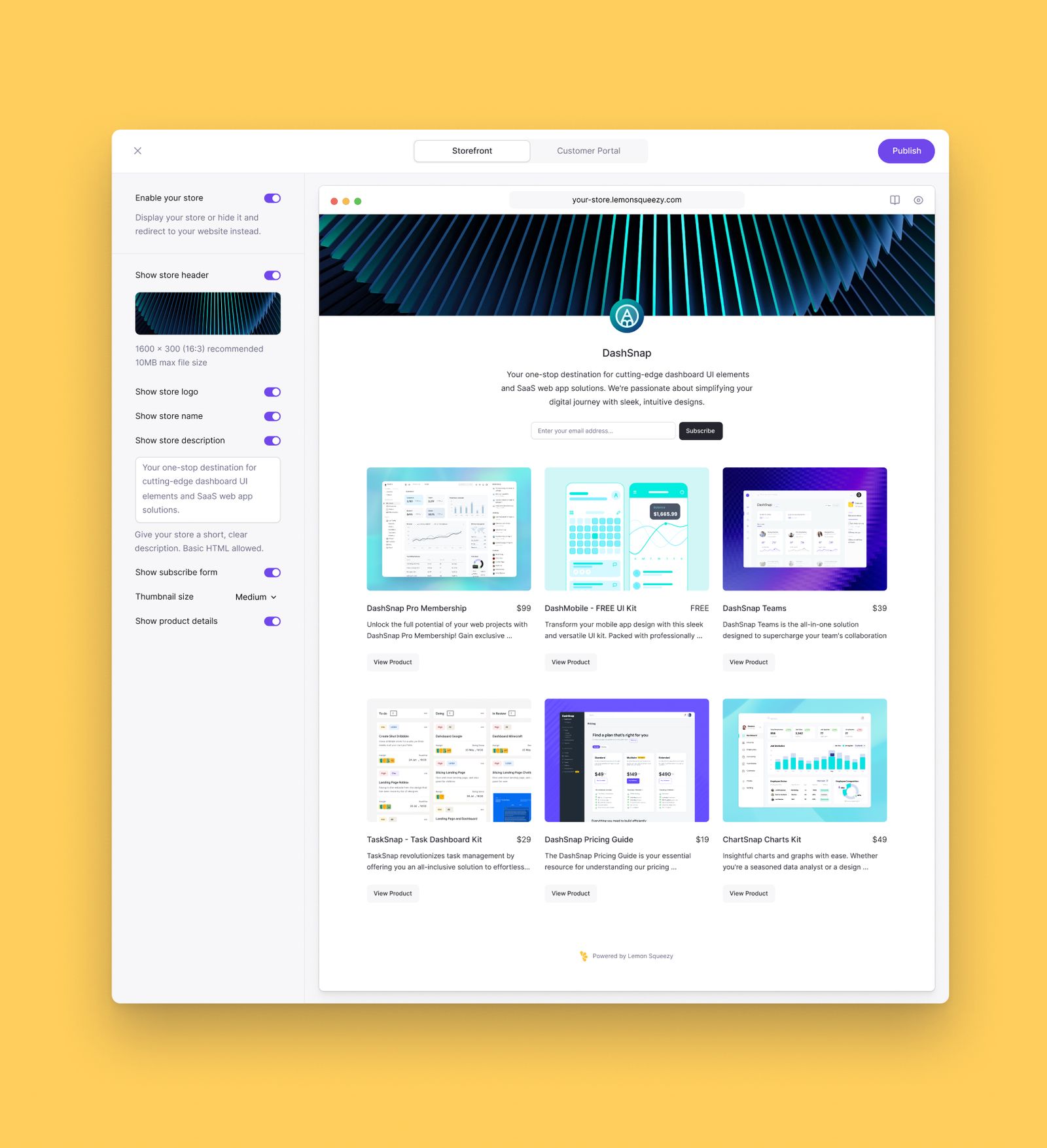 Online Stores • Lemon Squeezy
