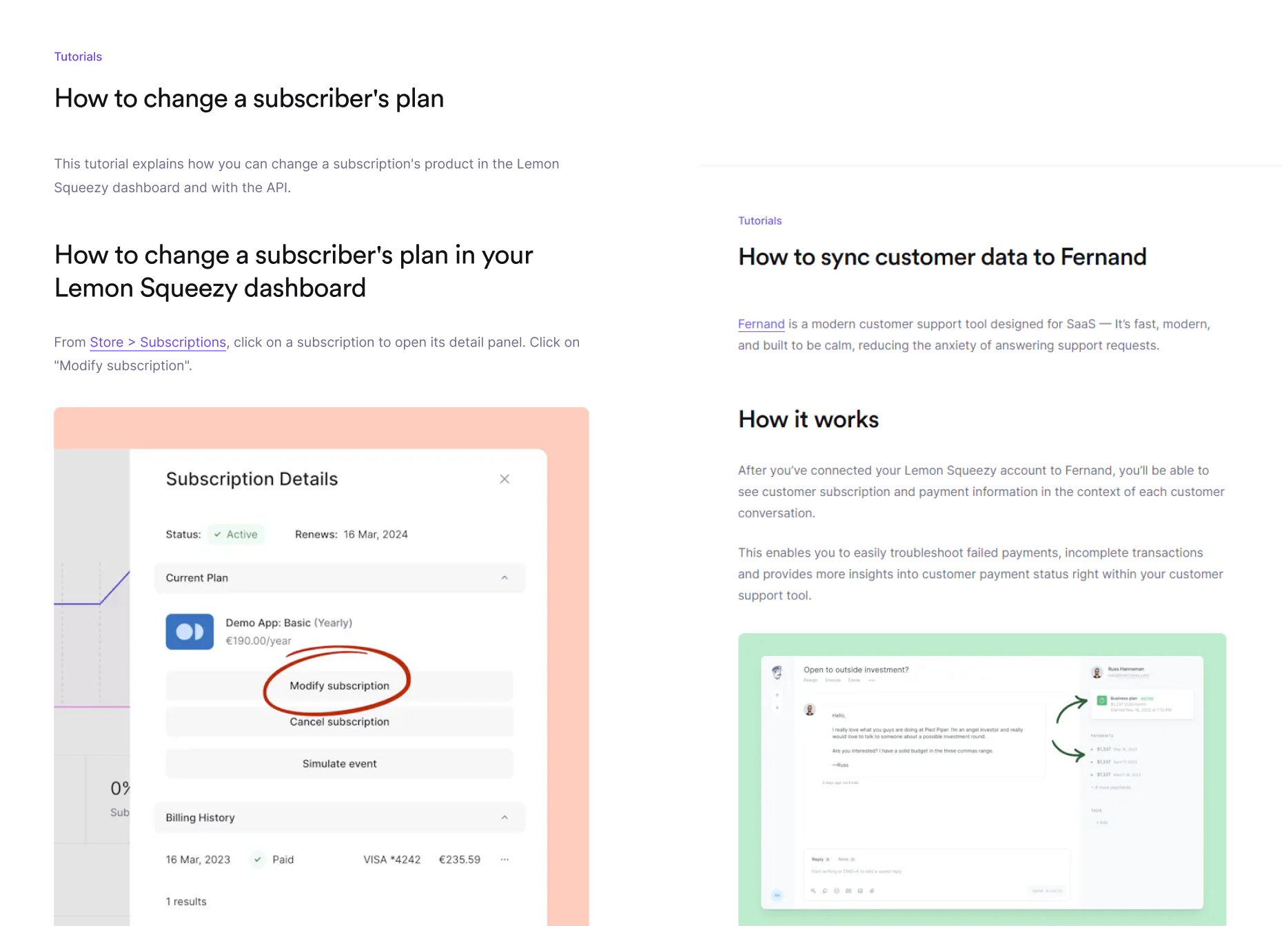 Help Center • Lemon Squeezy