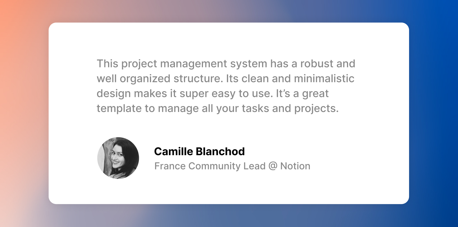 Task and Project Management System - Notionland Template Gallery