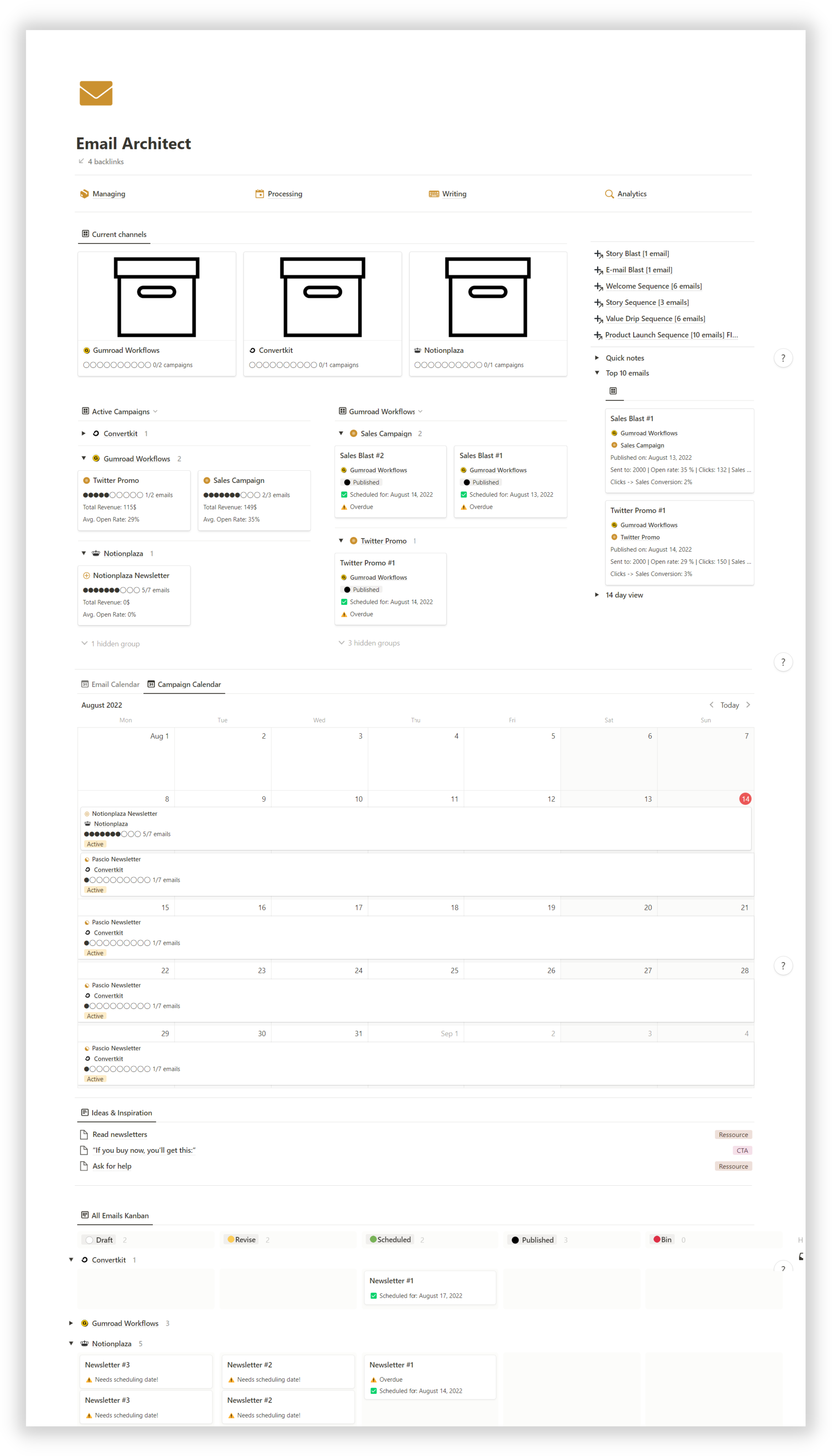 Email Architect - Notionland Template Gallery