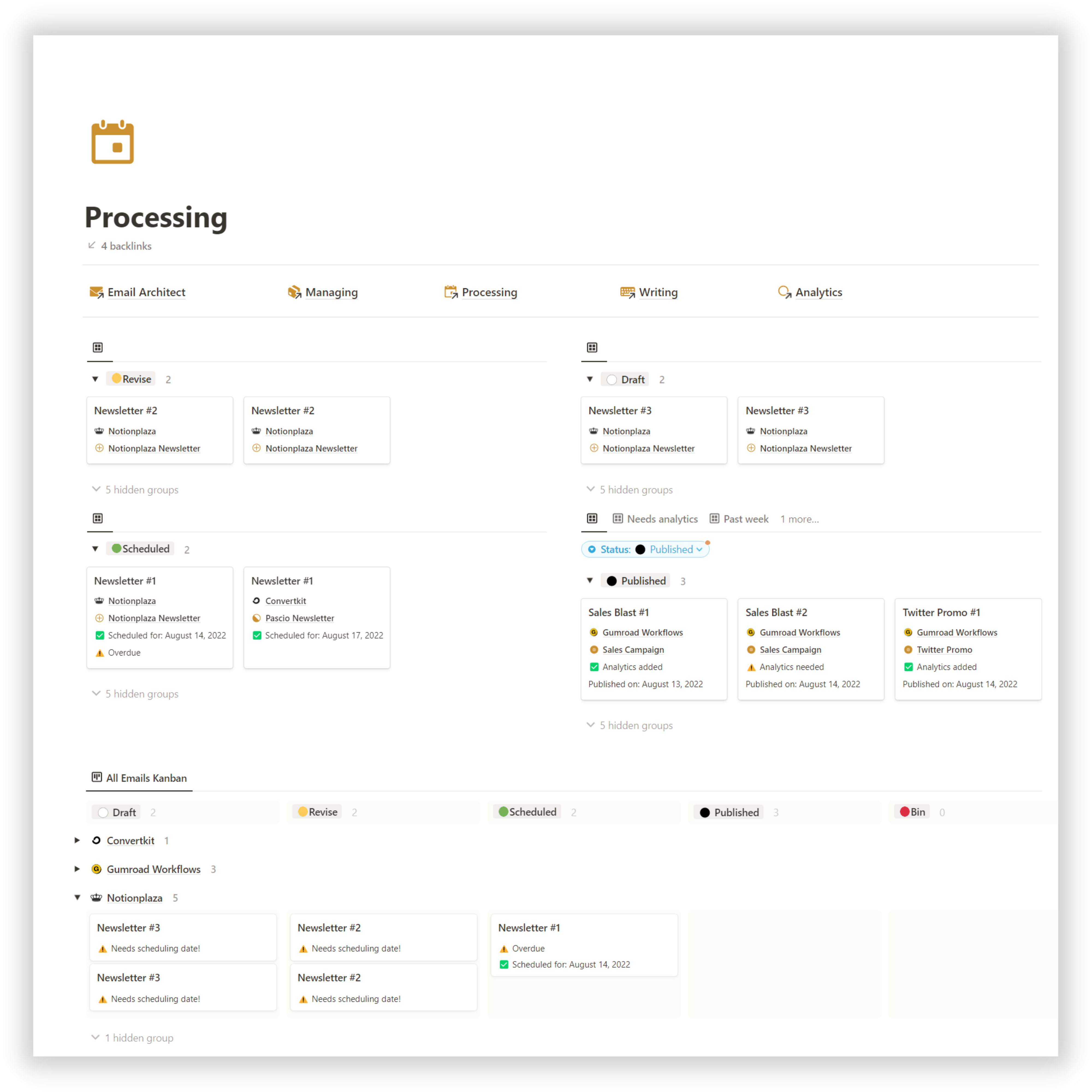 Email Architect - Notionland Template Gallery