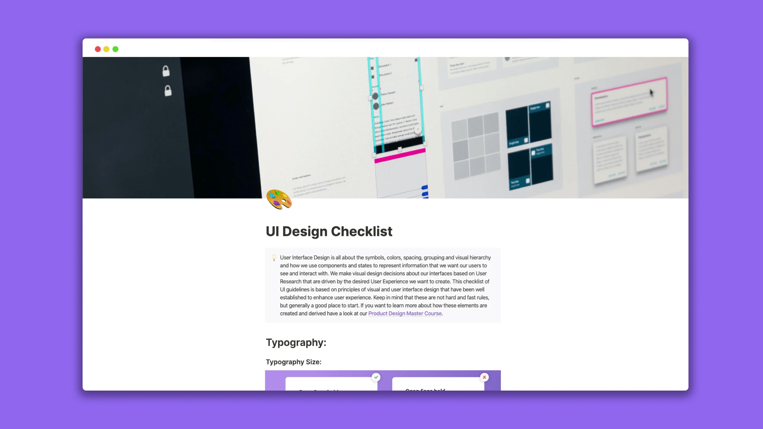 Ui Design Checklist Notionland Template Gallery