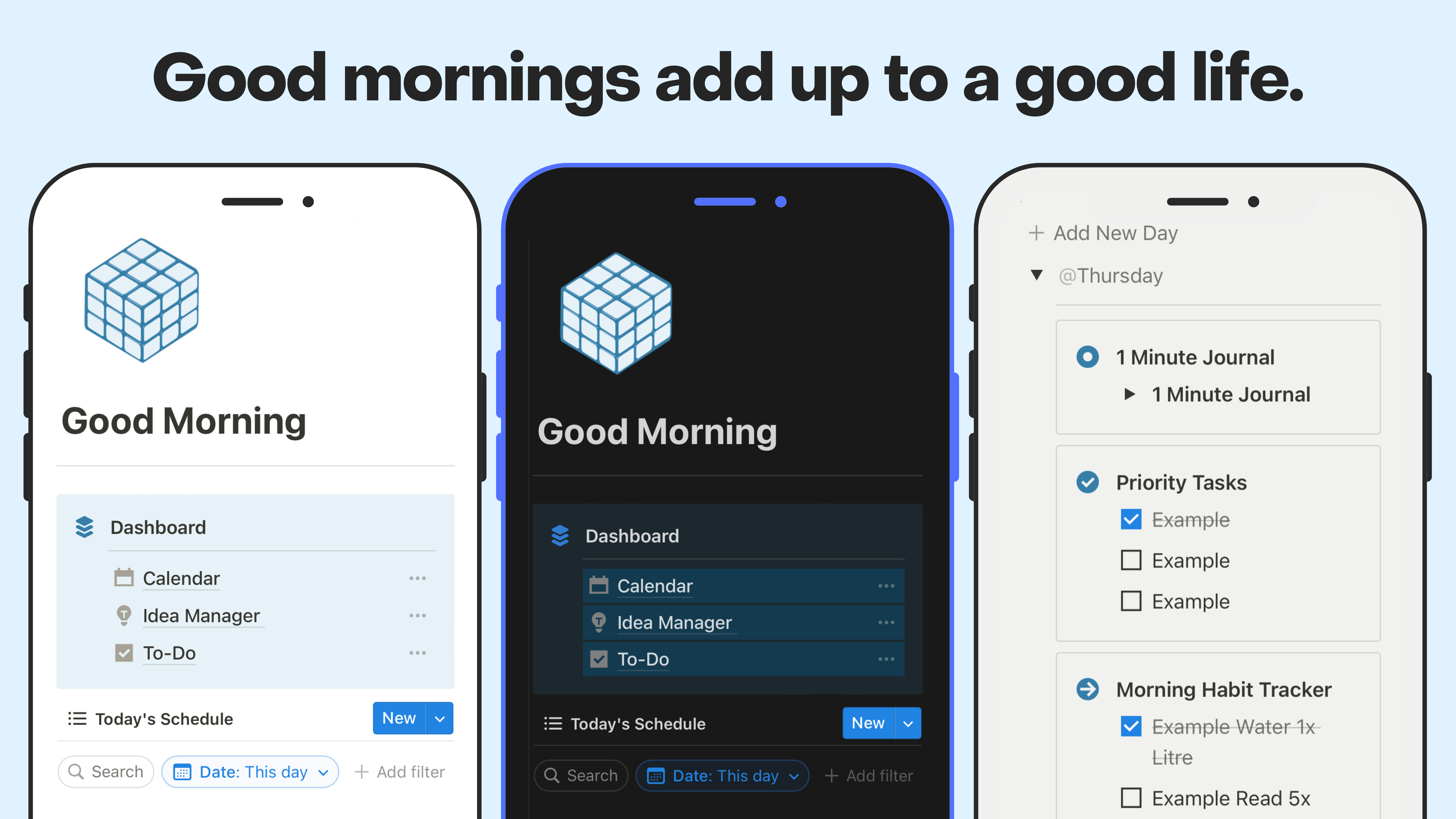 GOOD MORNING Notion Planner - Notionland Template Gallery