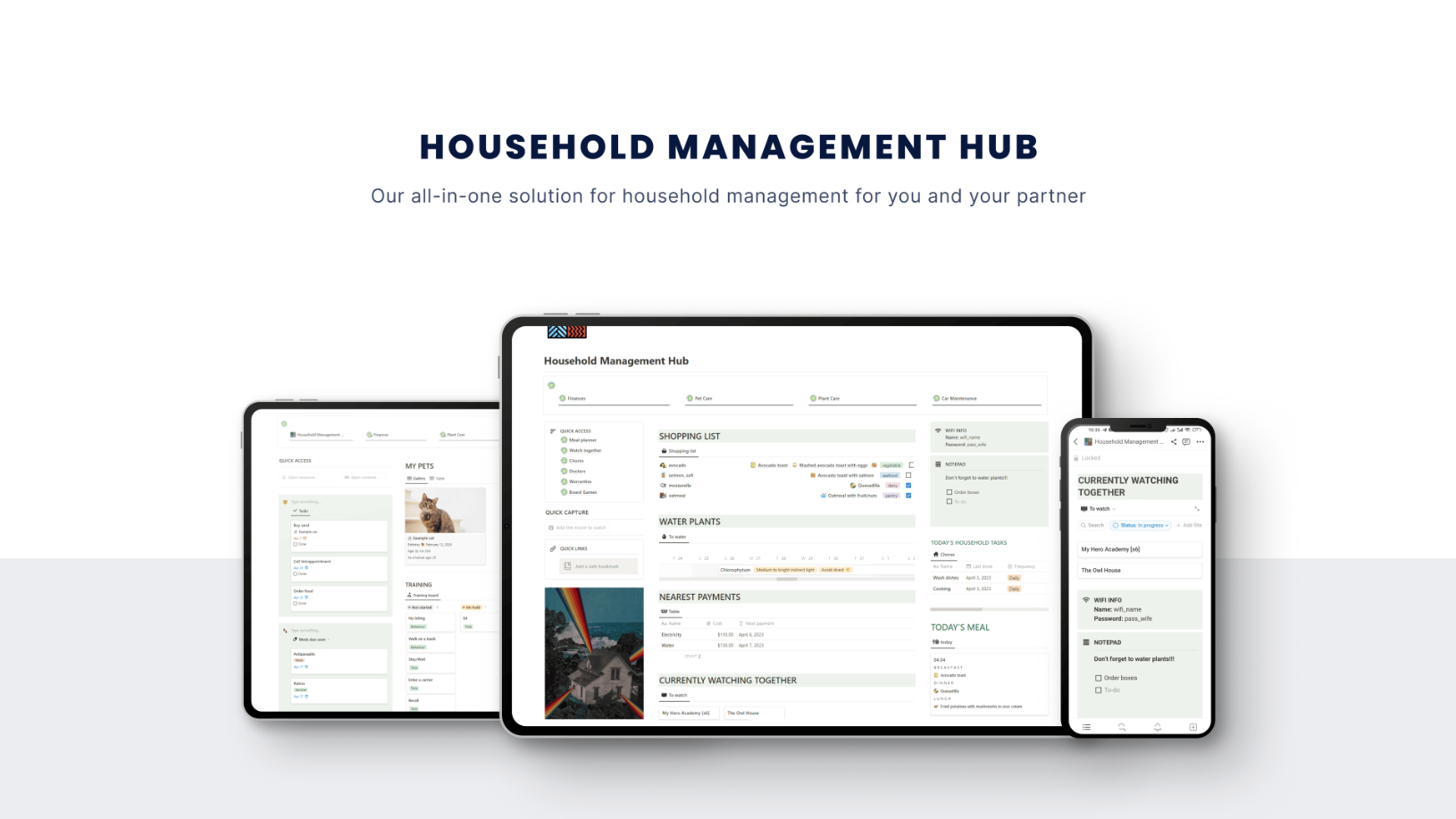 Household Management Pro - Notionland Template Gallery