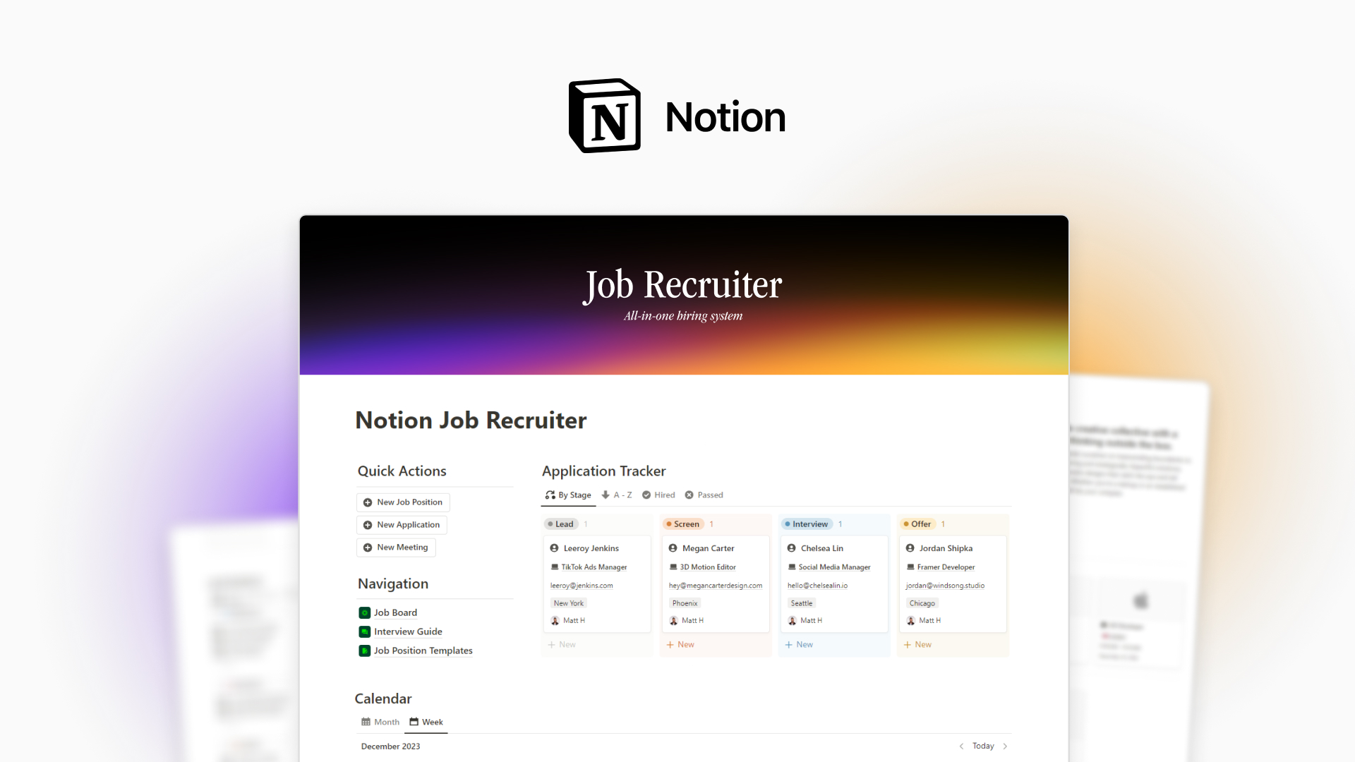 Notion Job Recruiter - Notionland Template Gallery