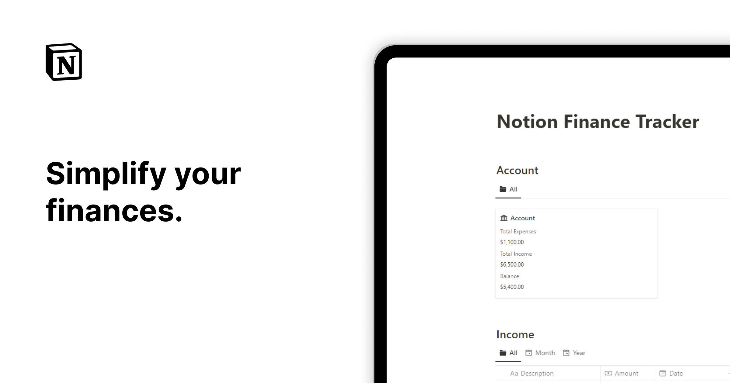 Notion Finance Tracker