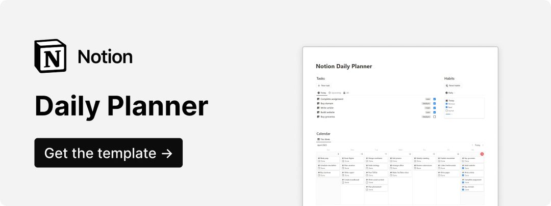 The Best 15 Notion Daily Planner Templates - Notionland Blog