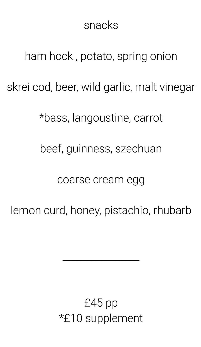 6 course tasting menu