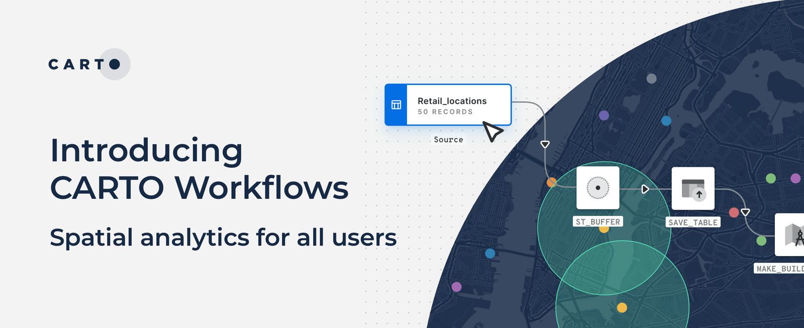 Introducing CARTO Workflows: Spatial analytics for all users