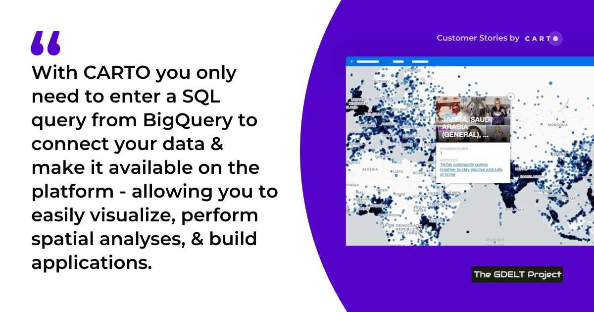 Mapping Big Spatial Data: GDELT Customer Story | CARTO