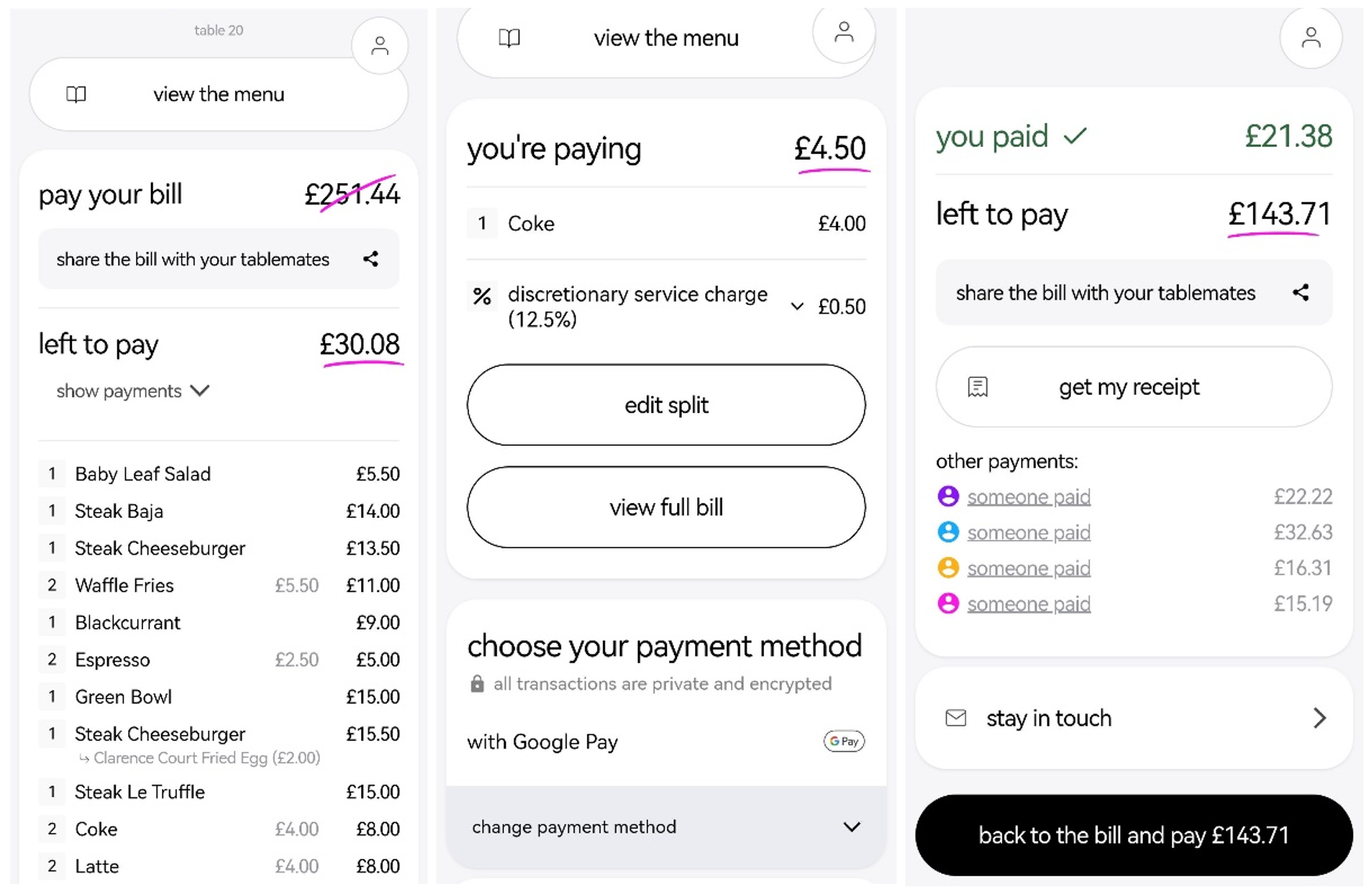 Split payments - convenient way of splitting transactions