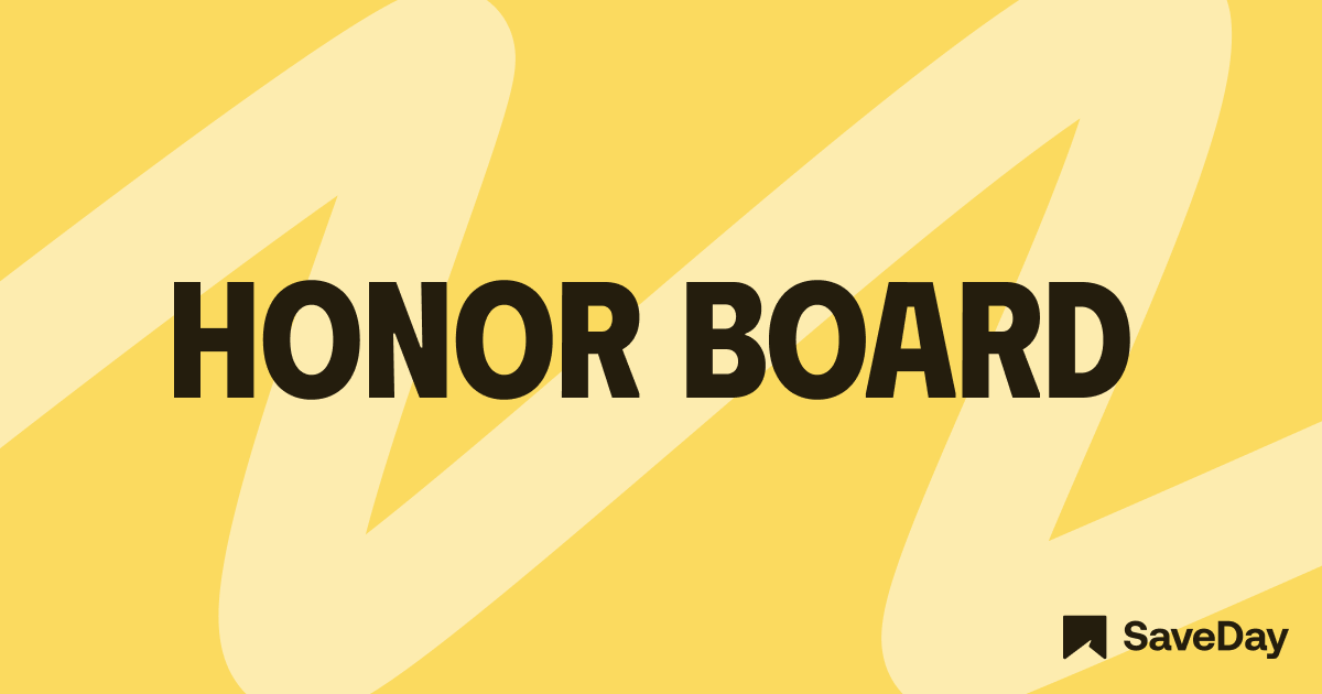 Honor board | Explore our most active members | SaveDay