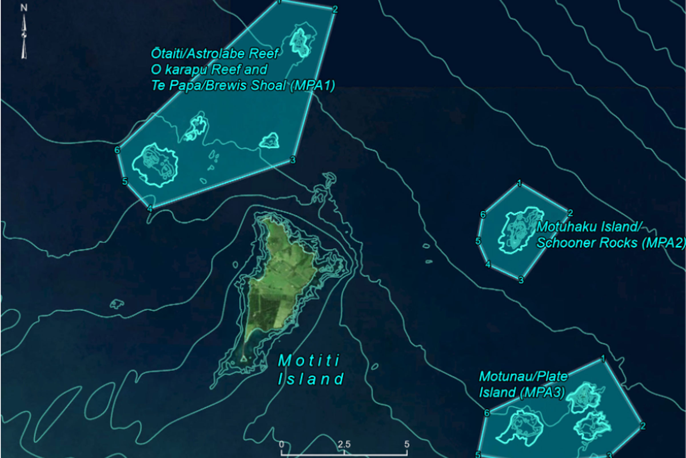 Motiti Protected Fishing Areas from 11 August 2021