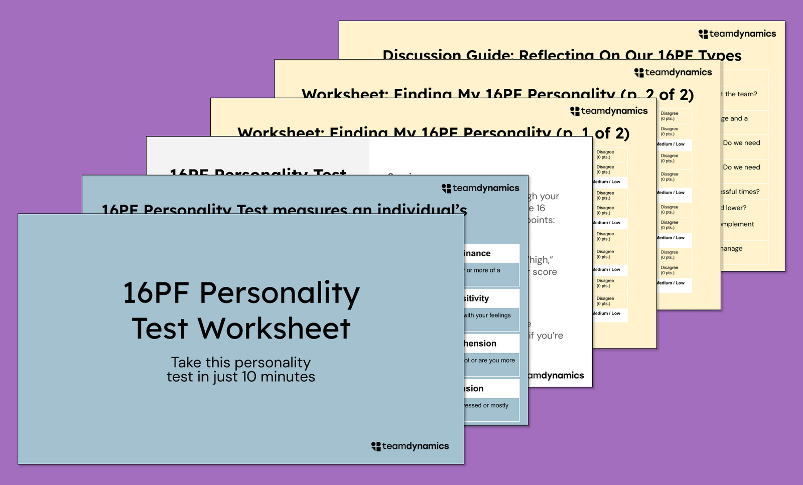 16PF Personality Test Worksheet | Free Personality Test Resource