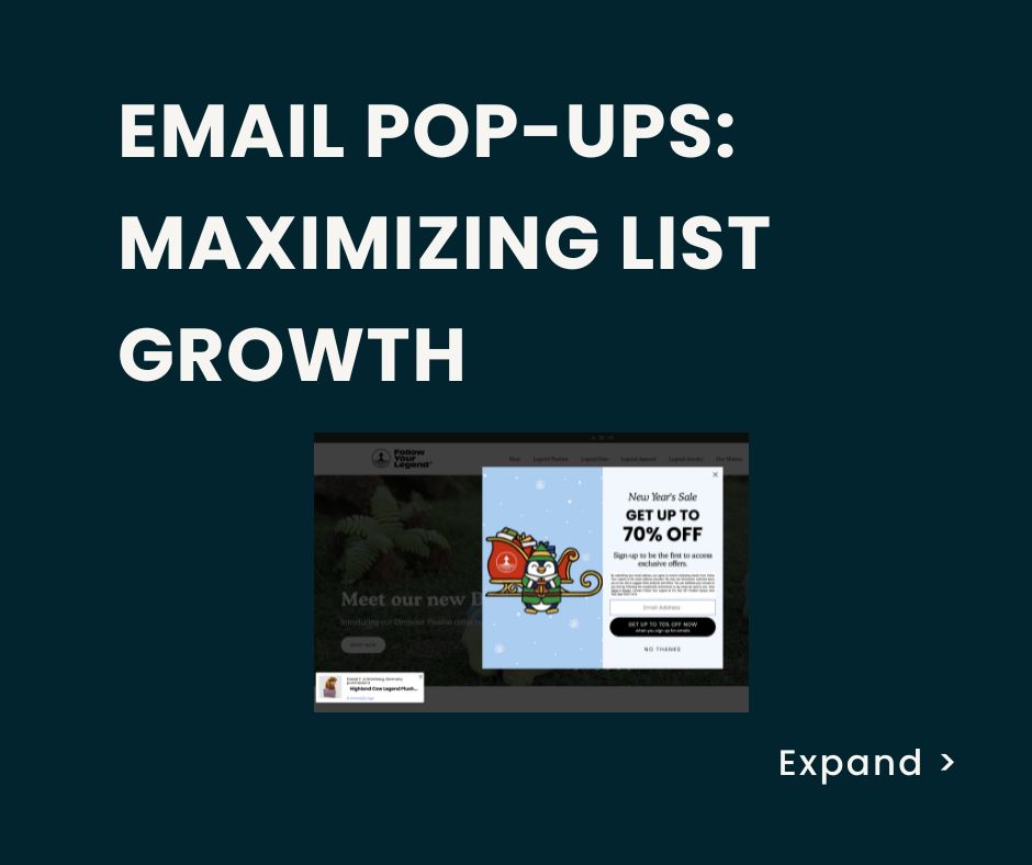Email Pop-Ups: Maximizing List Growth