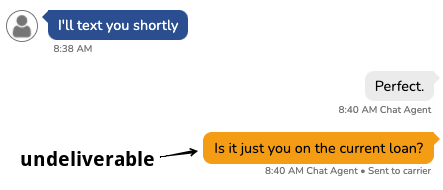 SMS Undeliverable Violation Resolution