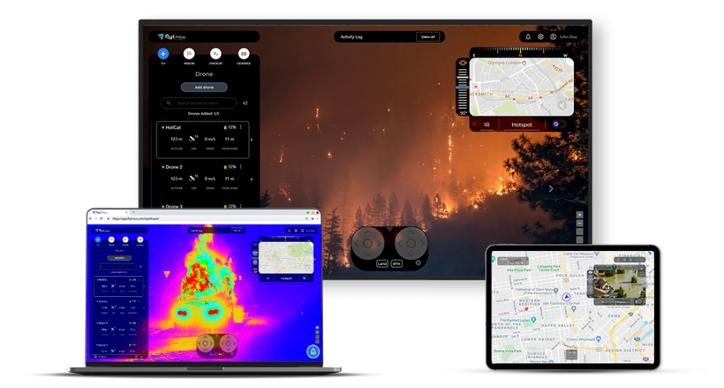 Multi-cam Live Video Surveillance from Drone | FlytBase