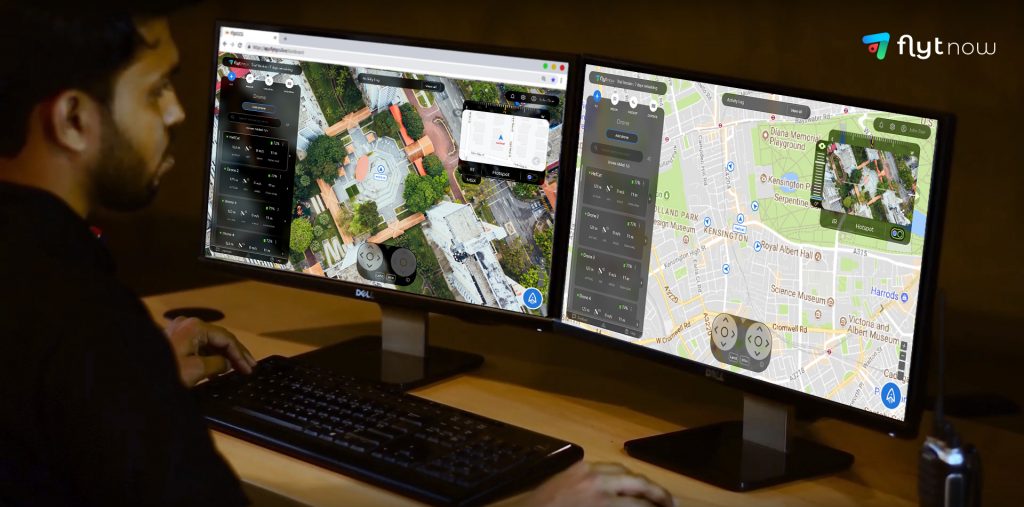 Multi-cam Live Video Surveillance from Drone | FlytBase