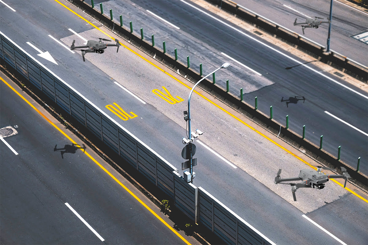 Using Drones to Maintain Social Distancing During a Lockdown