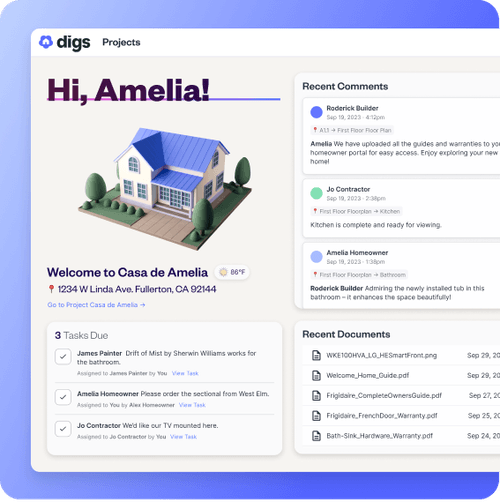 Digs | Collaboration Software for Homebuilding