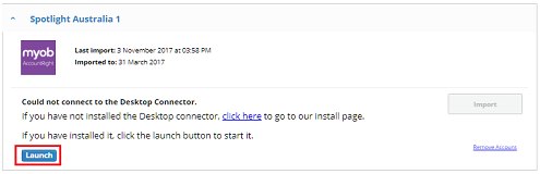 Troubleshooting MYOB AccountRight Desktop Import - Spotlight Reporting Help
