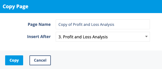 Working With Pages - Spotlight Reporting Help