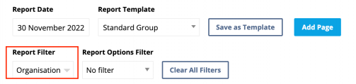 Organisation filters - Spotlight Reporting Help