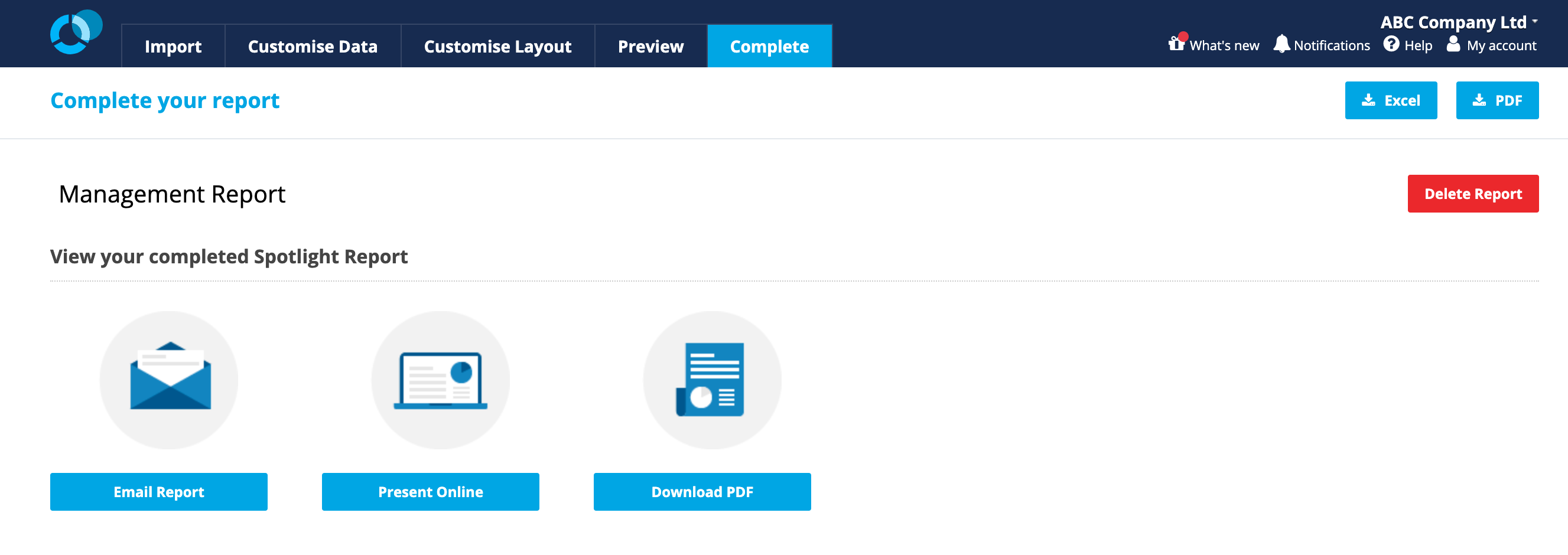 Sharing a Report - Spotlight Reporting Help