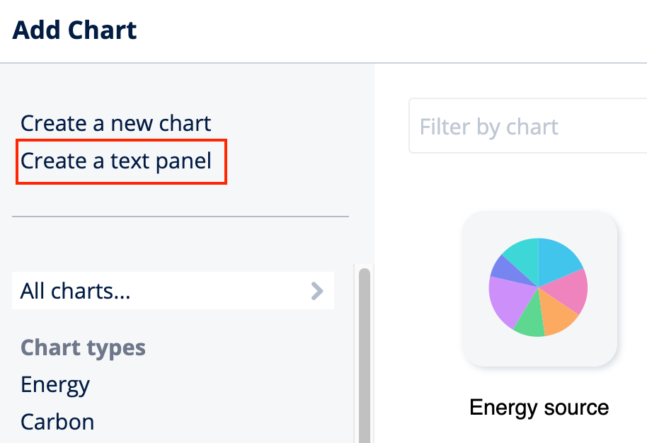 Add a text panel - Spotlight Reporting Help